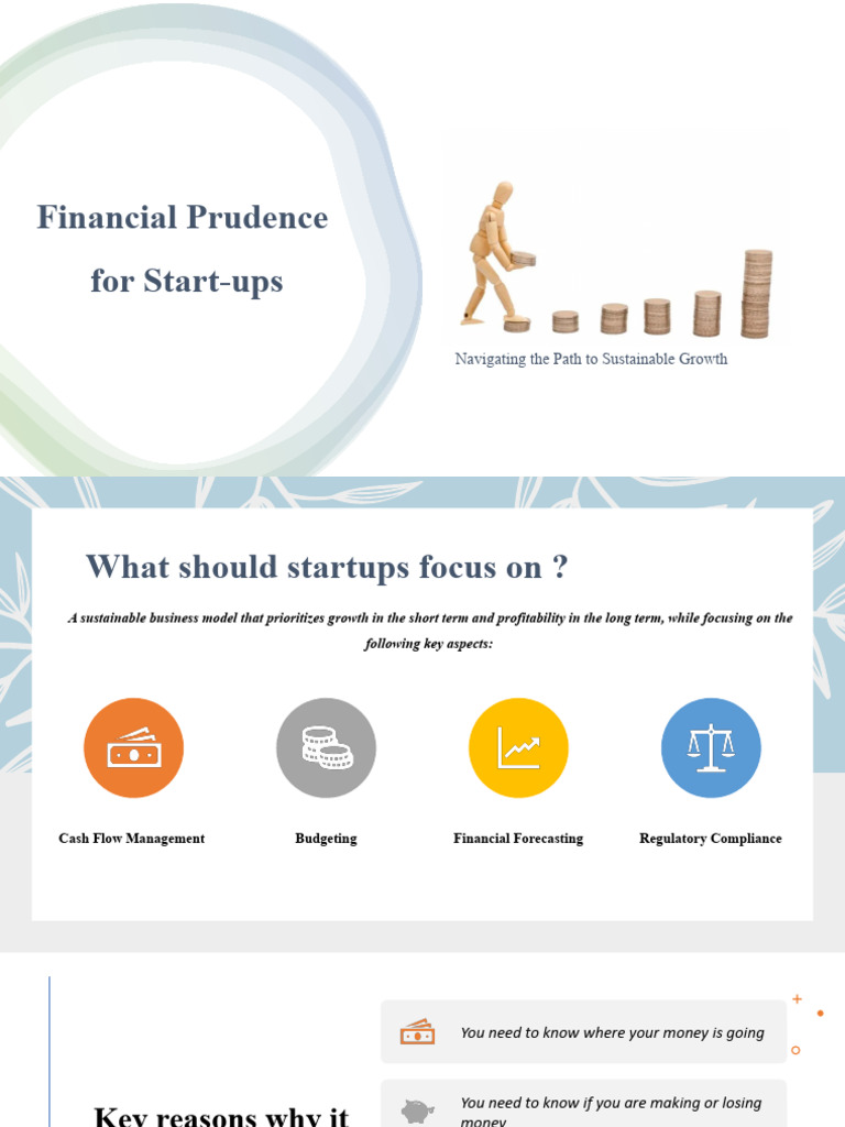 Startups - Financial Prudence | PDF | Startup Company | Small Business ...