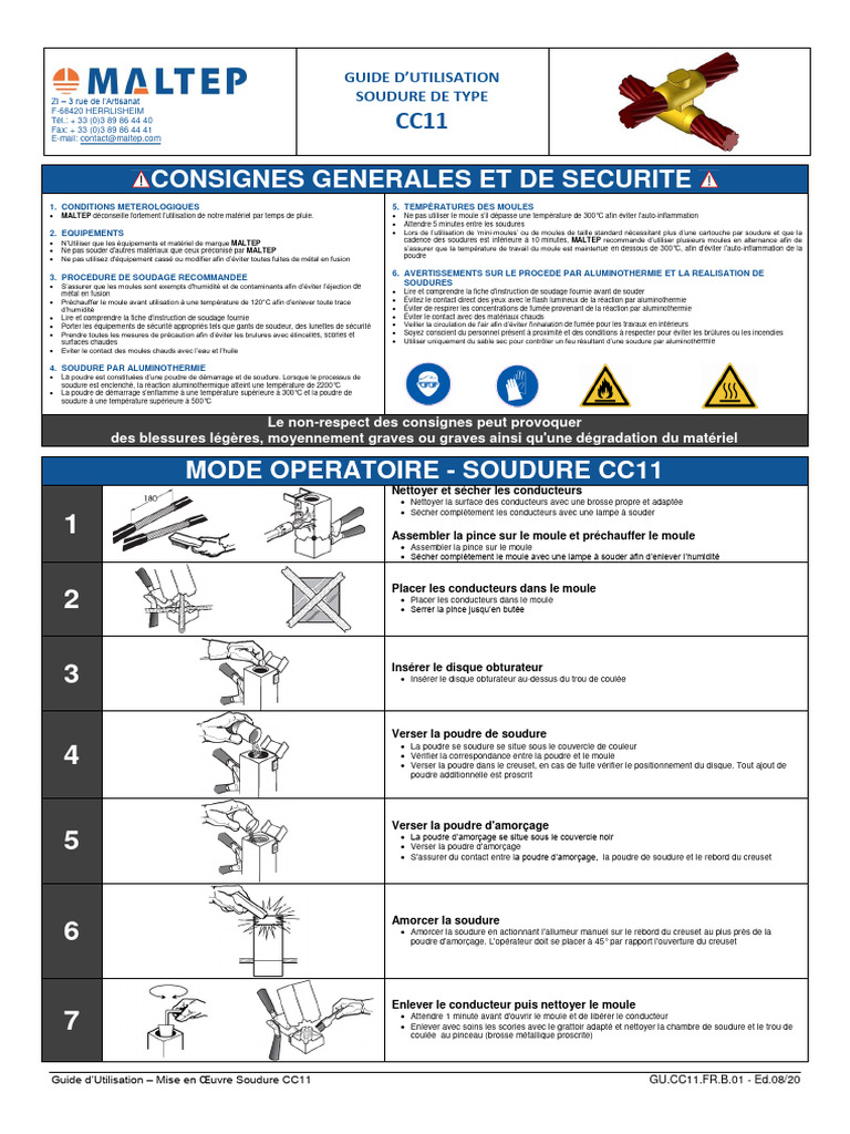Consignes Generales Et de Securite: Guide D'Utilisation Soudure de Type ...