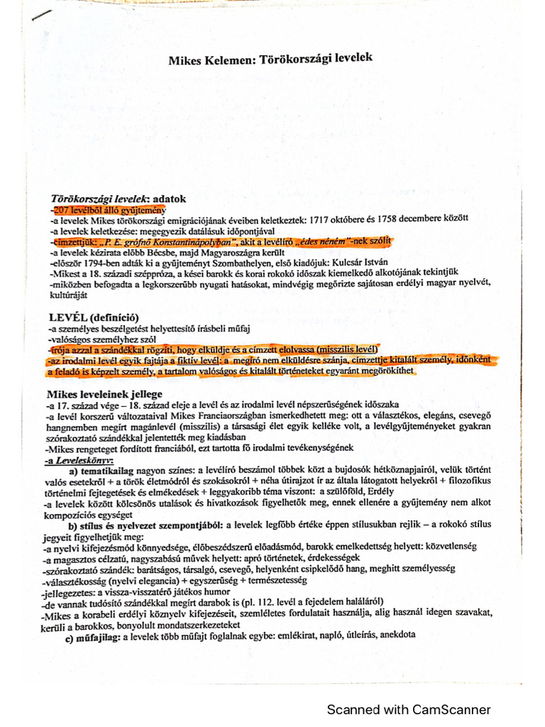 Törökországi Levelek | PDF