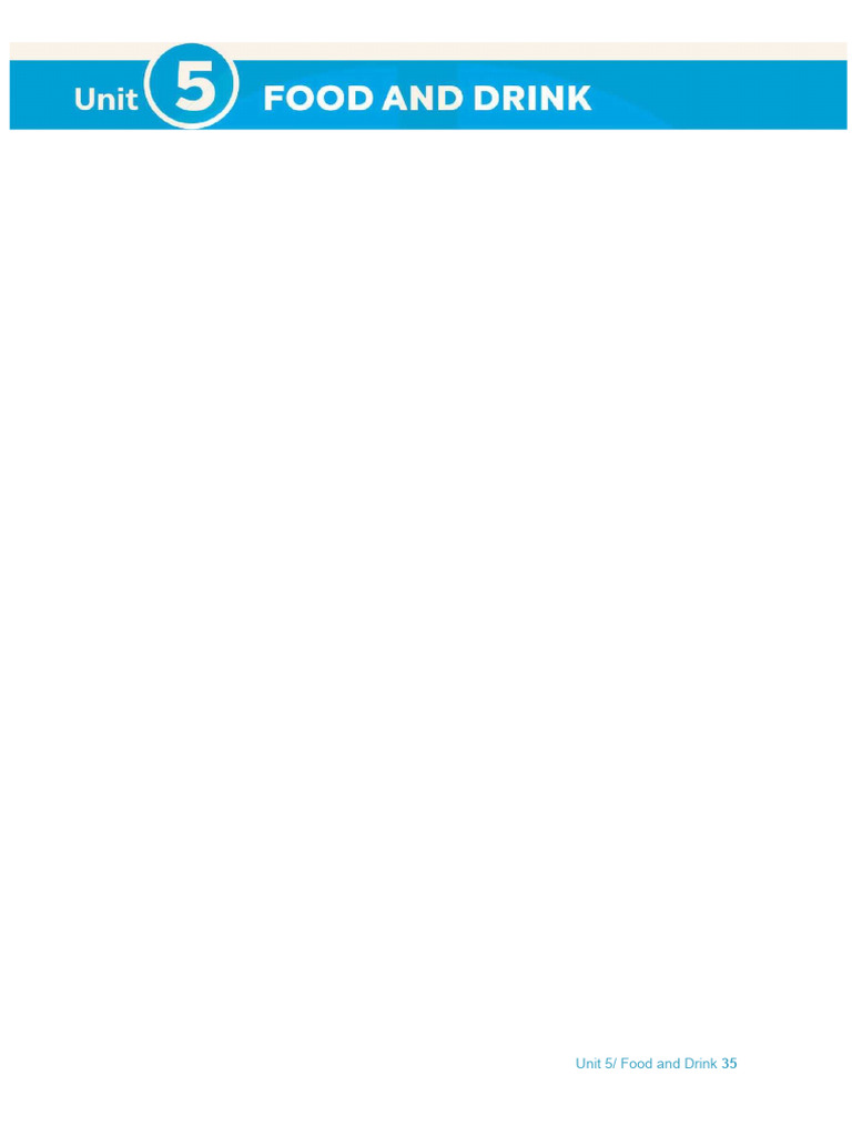 Unit 5/ Food and Drink 35 | PDF