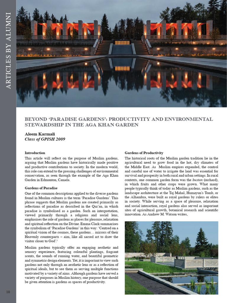 Beyond Paradise Gardens: Productivity and Enivronmental Stewardship in ...