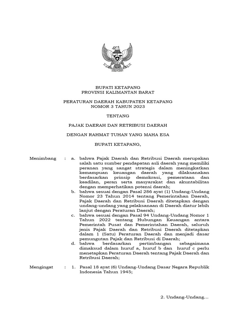 Salinan Perda PDRD | PDF