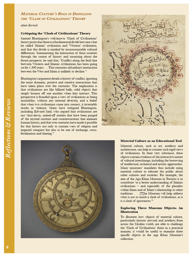 Material Culture's Role in Dispelling The 'Clash of Civilisations ...