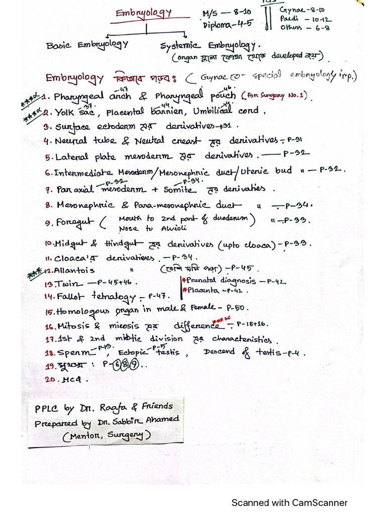 Embryology Review | PDF