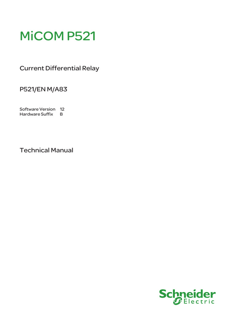 MiCOM P521 Communication | PDF | Electronics | Computer Data