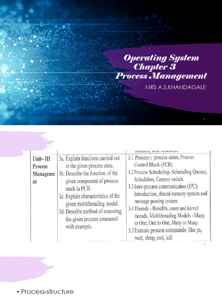 Ch3 Osy Notes | PDF | Thread (Computing) | Process (Computing)