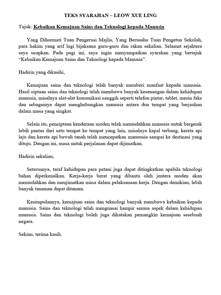 Teks Syarahan | PDF