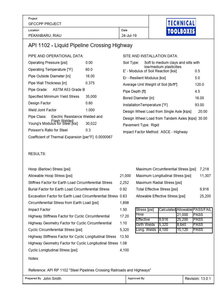 Calculation 1.5 Depth Cover Casing Pipe | PDF