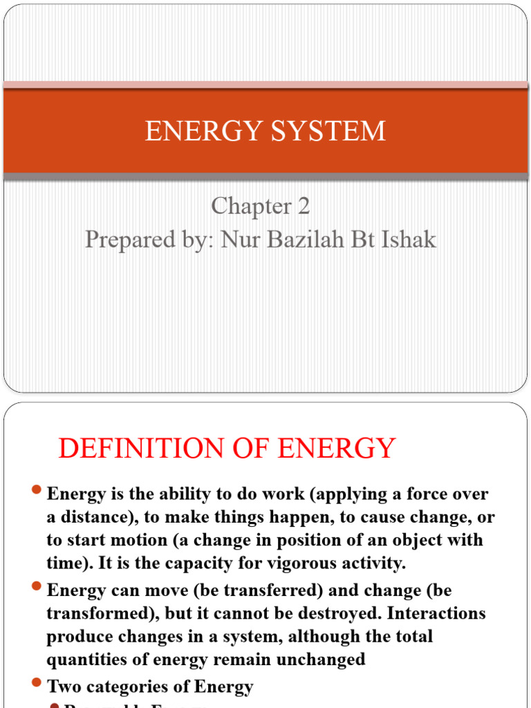 Chapter 2 Energy System | PDF