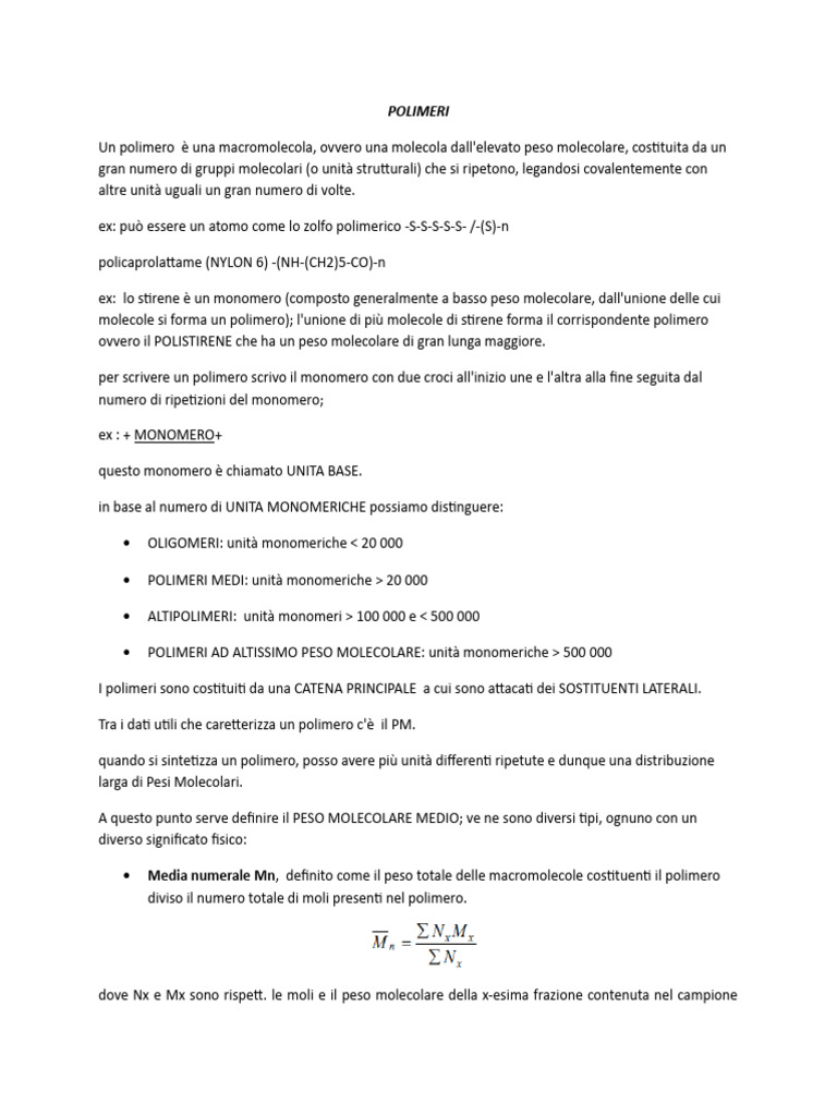 Polimeri Relazione | PDF