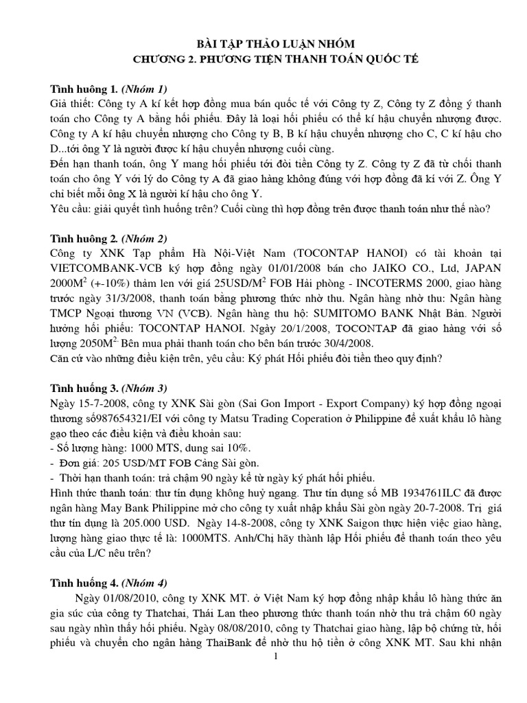 Bai Tap Chuong Hoi Phieu | PDF