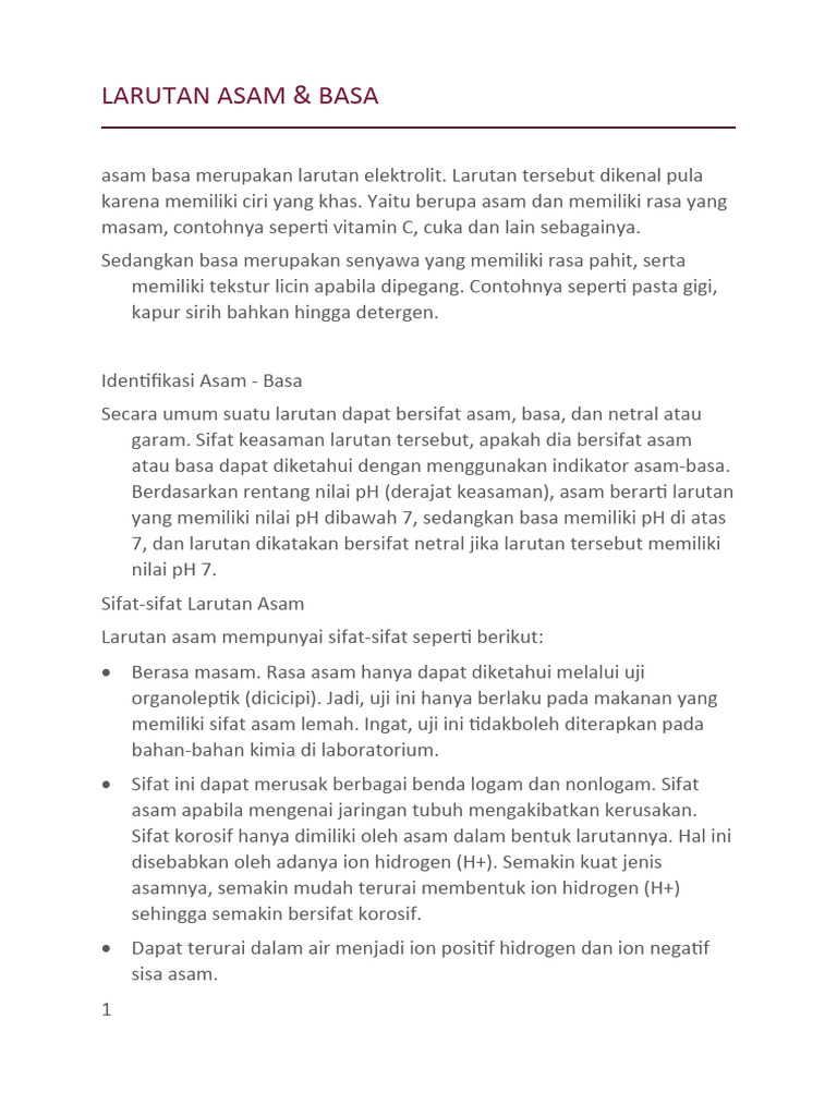 Asam Basa | PDF