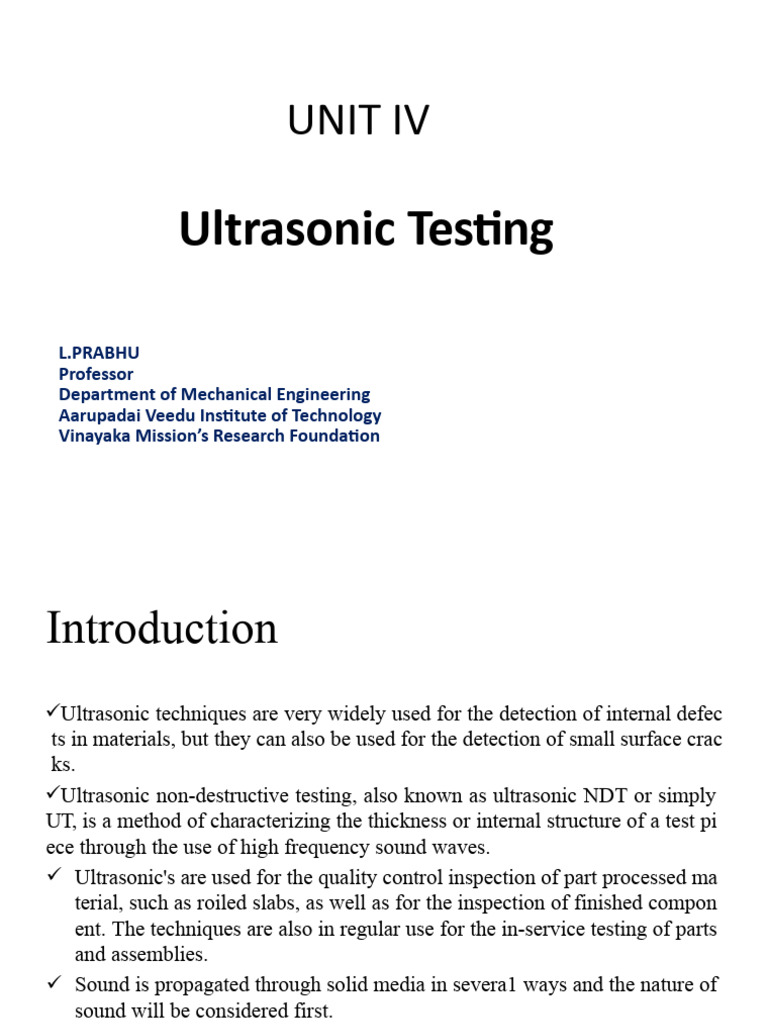 ultrasonic powerpoint ppt | PDF