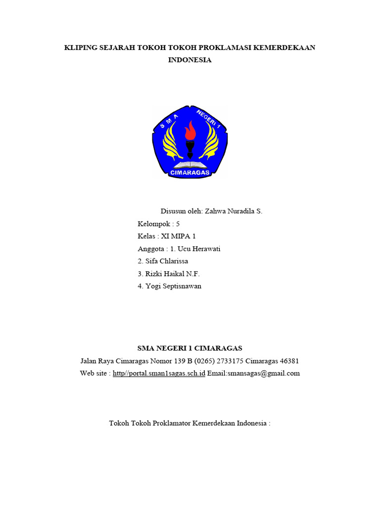 Sejarah Tokoh Proklamasi Kemerdekaan | PDF | Politik