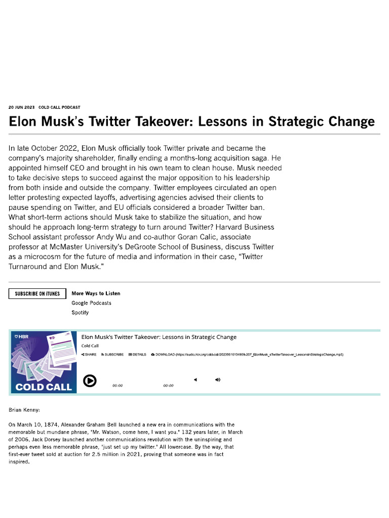 HBS Case Study | PDF