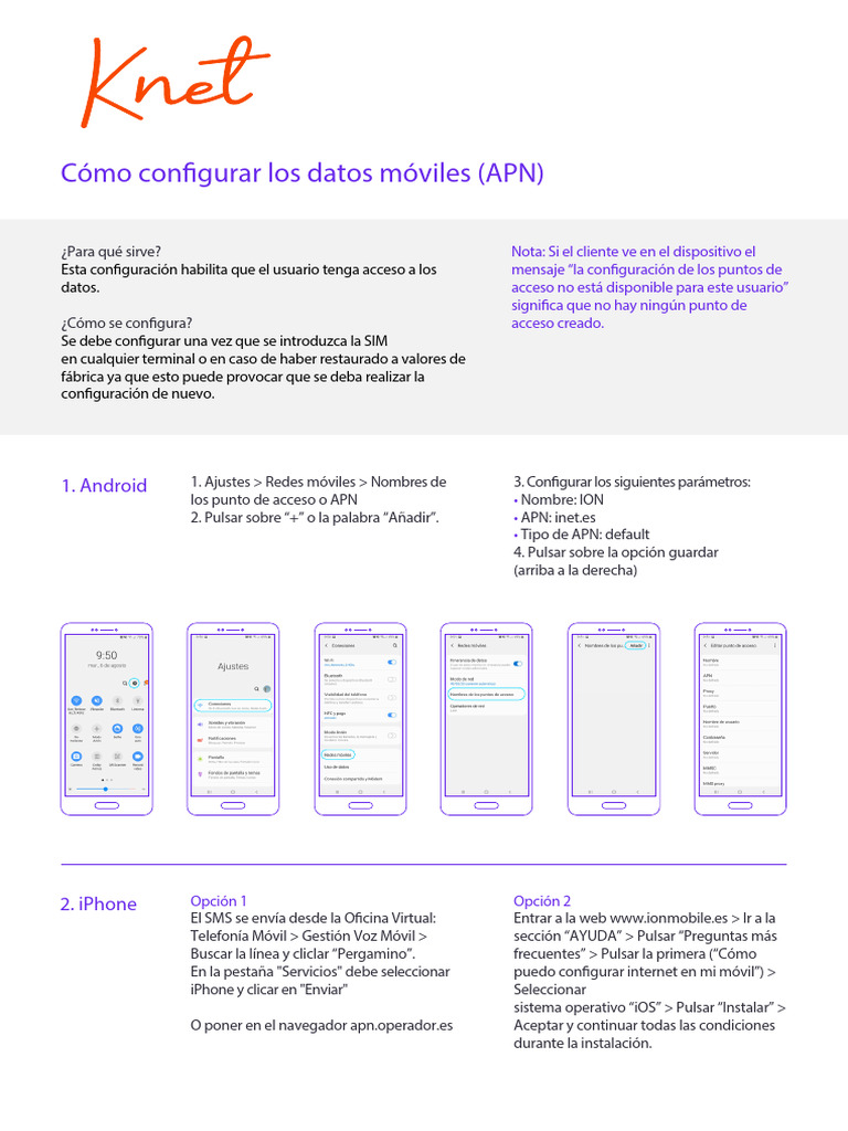 Ionmobile - Datos Moviles (APN) | PDF