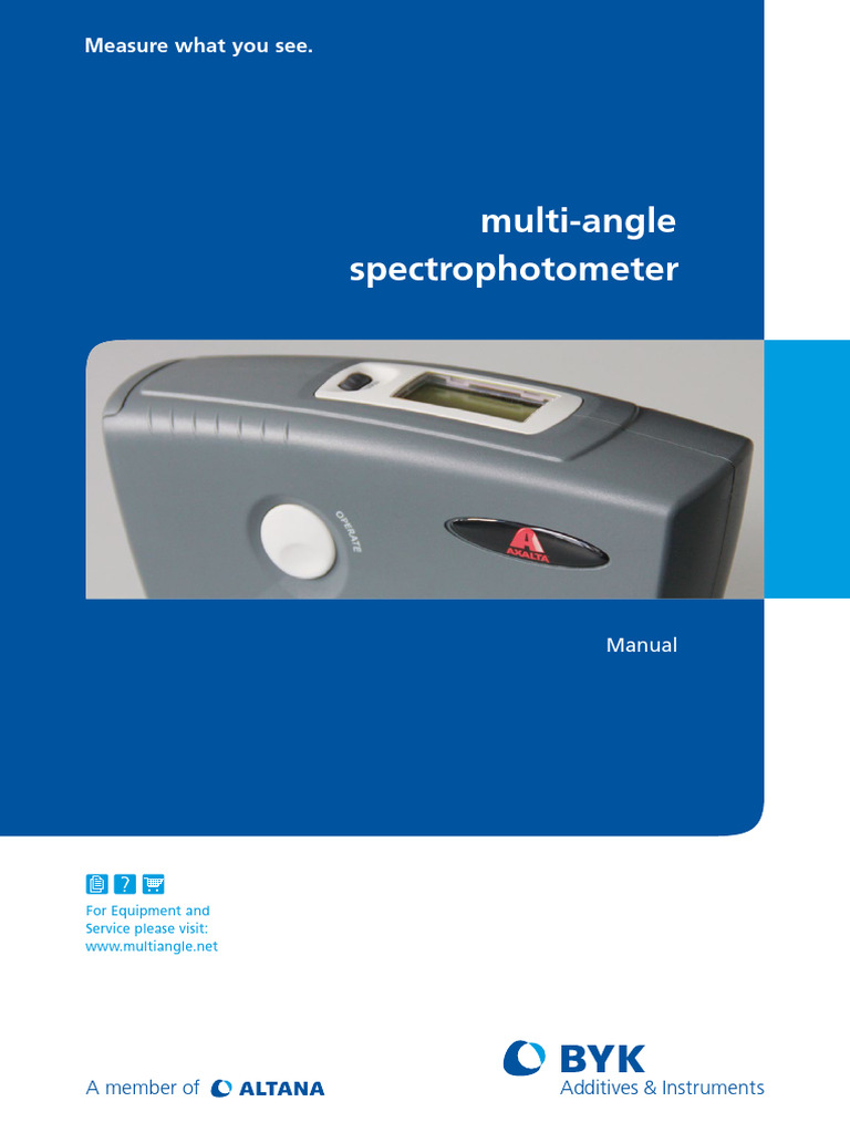 Manual Multi-Angle Spectrophotometer 277023396 E 1503 | PDF