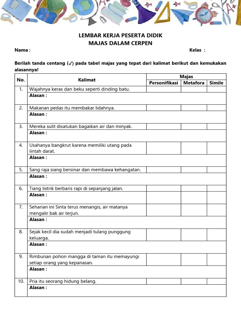 LKPD Majas | PDF | Seni & Disiplin Bahasa