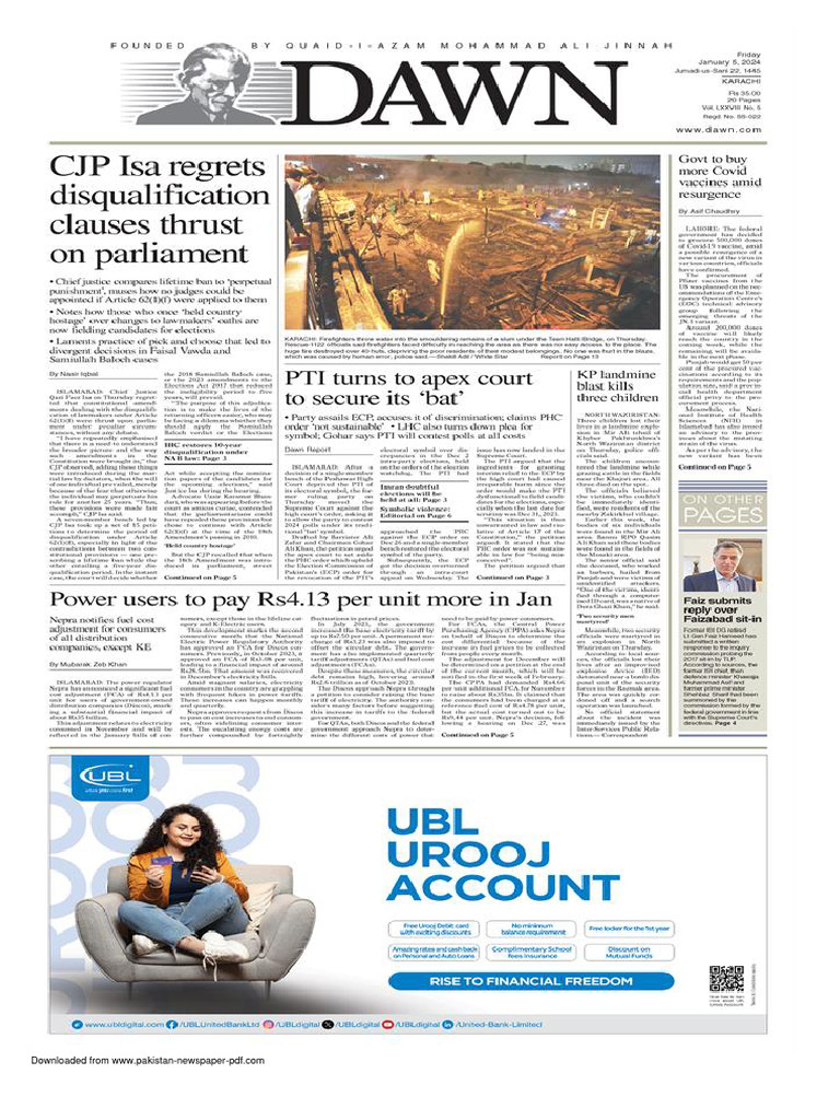 PDF - 01 05 2024 Dawn Newspaper | PDF