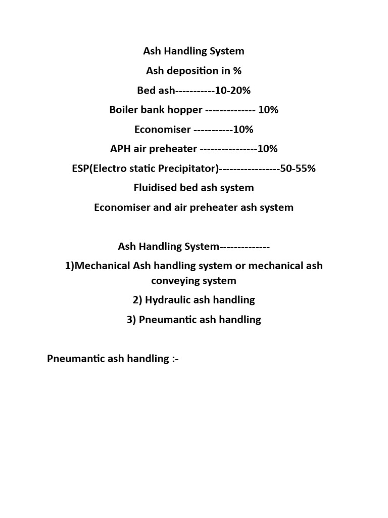 Ash Handling System | PDF