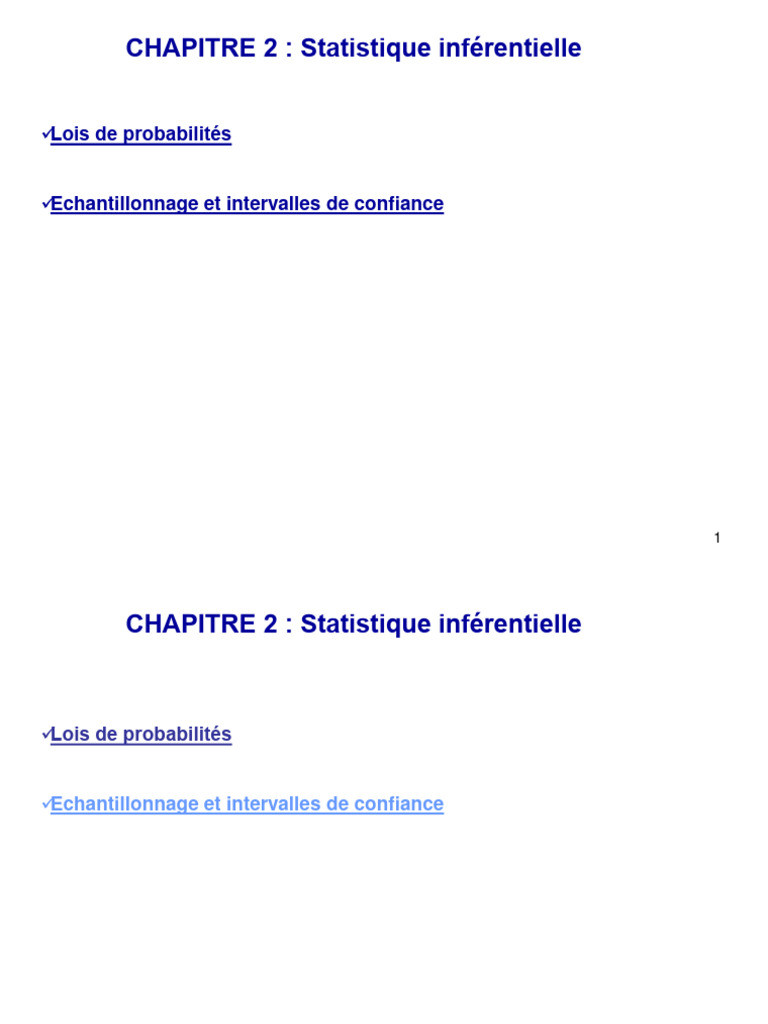 Chapitre2 Stat Inf | PDF
