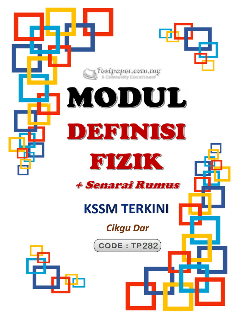 Modul Definisi Fizik Dan Senarai Rumus KSSM Terkini1 | PDF