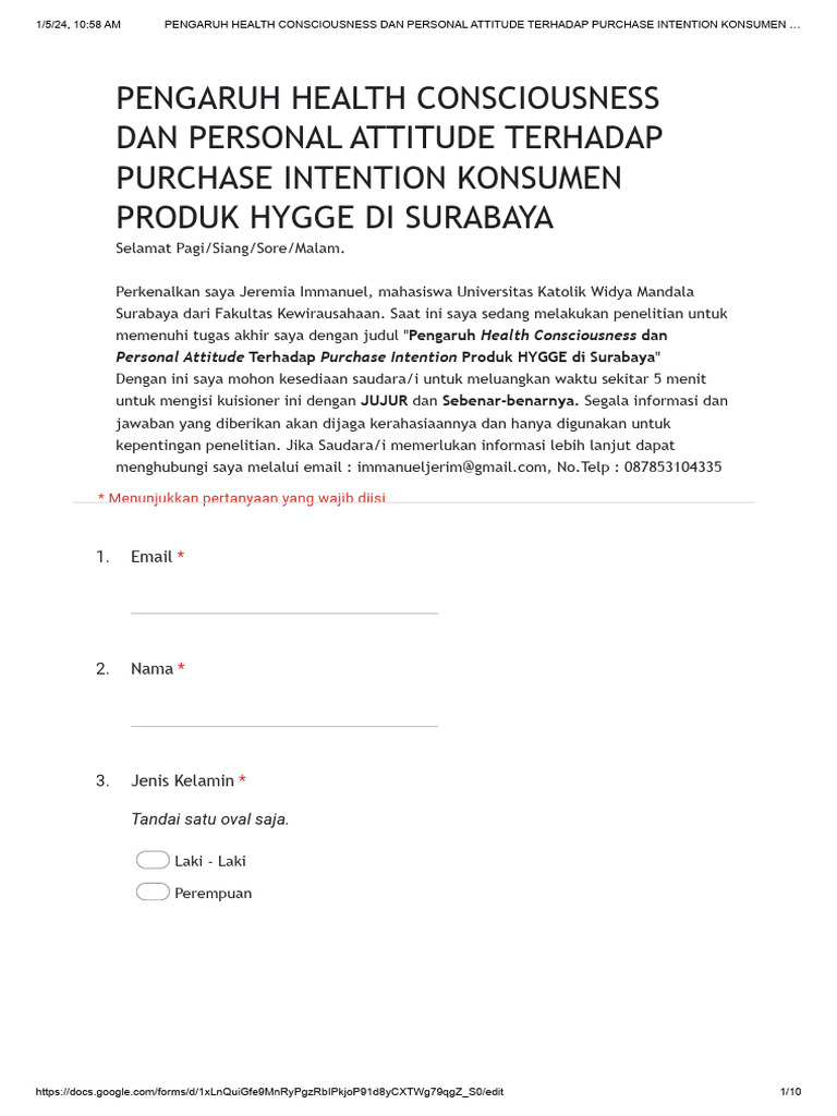 Skripsi HC Pa Pi - Google Formulir Revisii | PDF