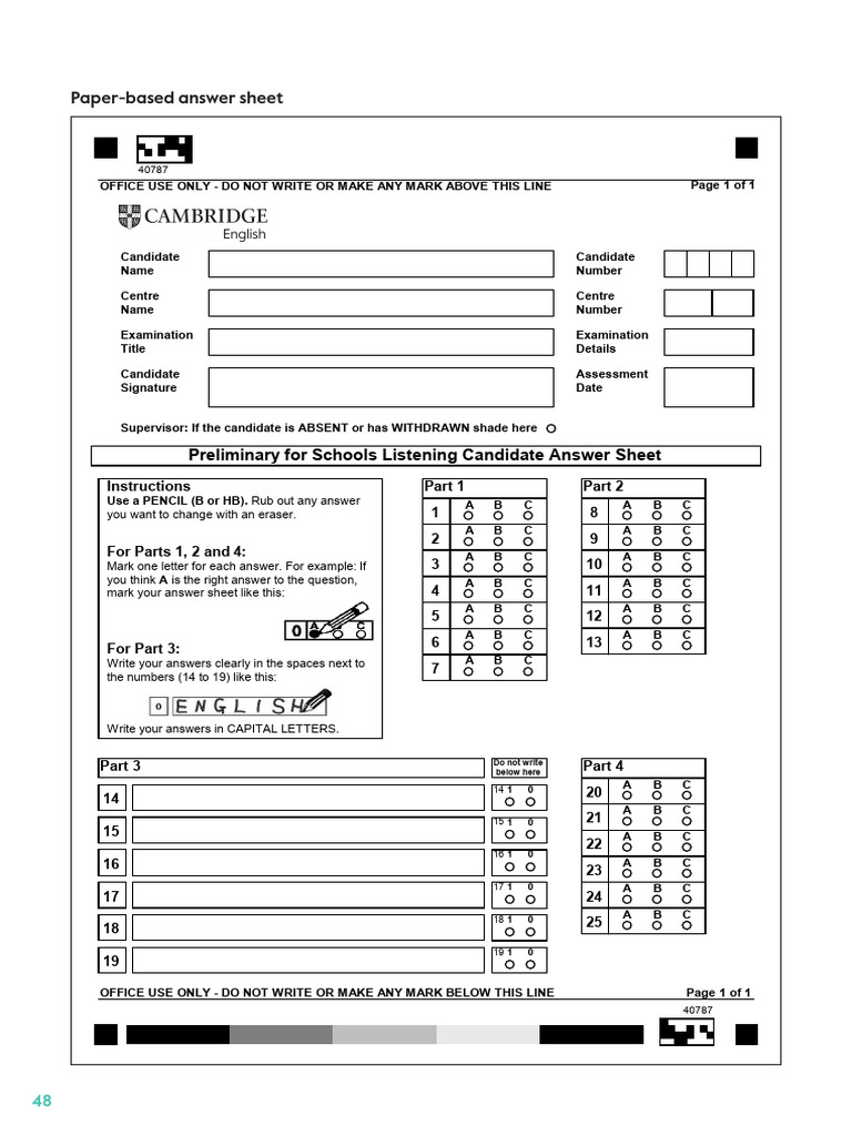 B1 Listening ASheet | PDF | Student Assessment And Evaluation ...