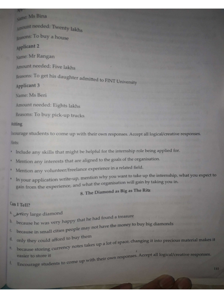 English Answer Key Class 8 | PDF