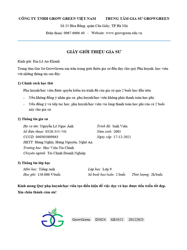 Giay Gioi Thieu-D3824 | PDF