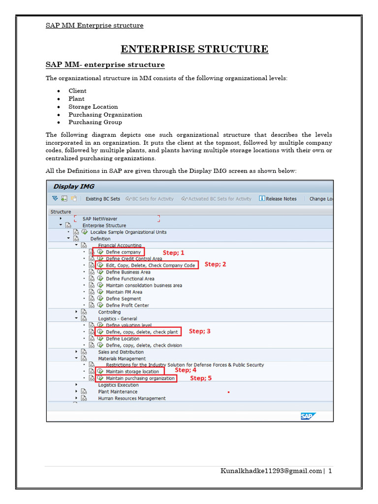 SAP MM Enterprise Structure | PDF | Icon (Computing) | Procurement