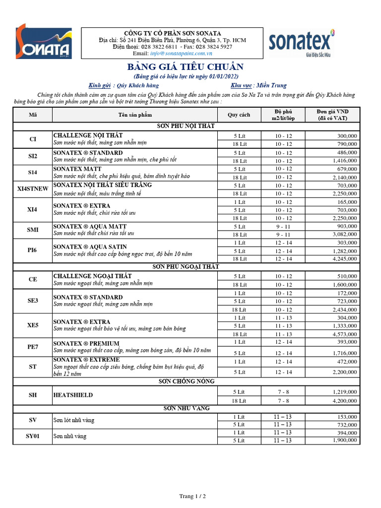 FILE - 20220420 - 142652 - BANG GIA GIA DU AN 25 - SONATEX TIÊU CHUẨN DÀNH CHO BÁN LẺ mr tham 25 ...