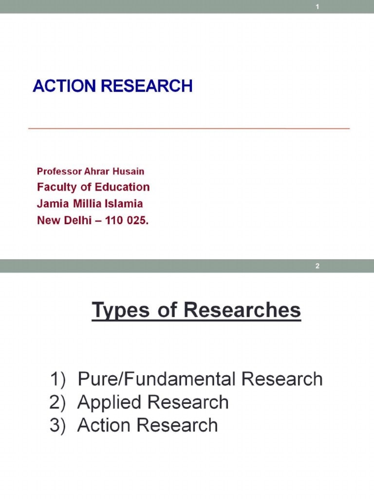 Understanding Action Research Principles | PDF