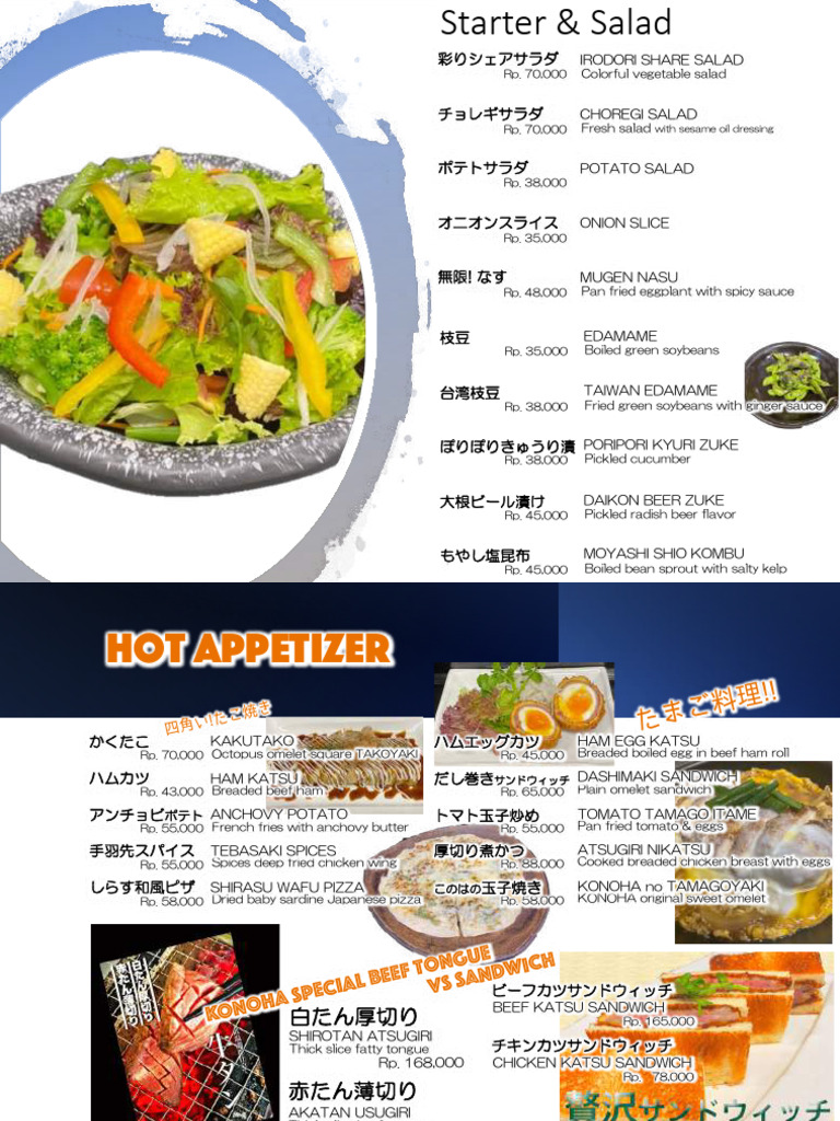Menu Konoha | PDF
