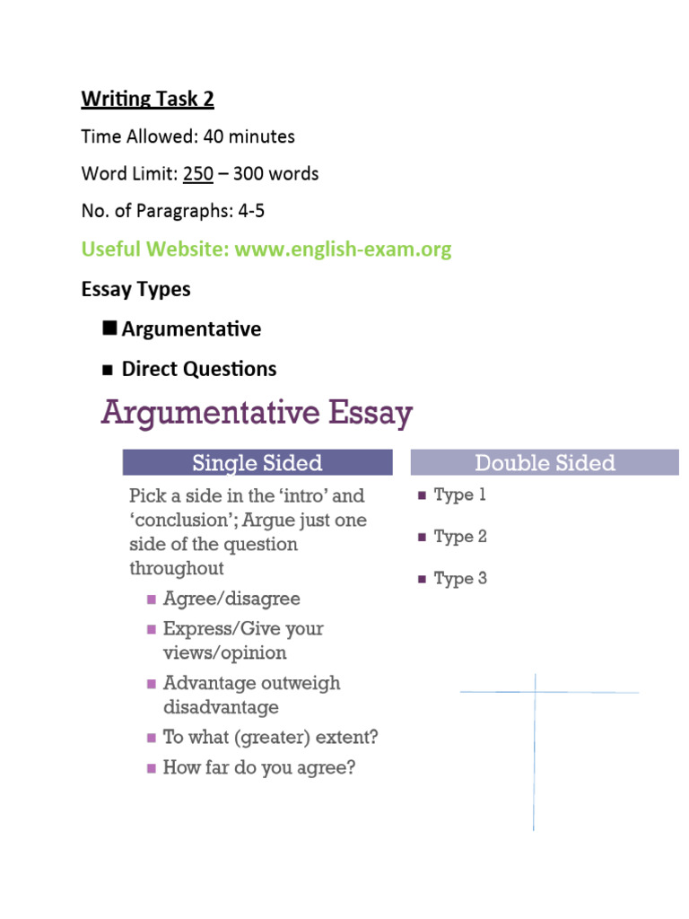 Writing Task 2 Lecture Notes | PDF