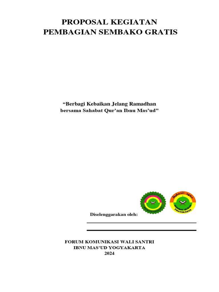 Proposal Baksos 2024 | PDF