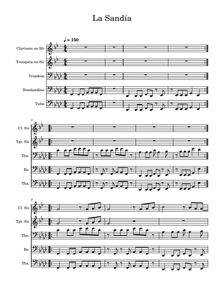 La Sandía-Partitura - y - Partes | PDF