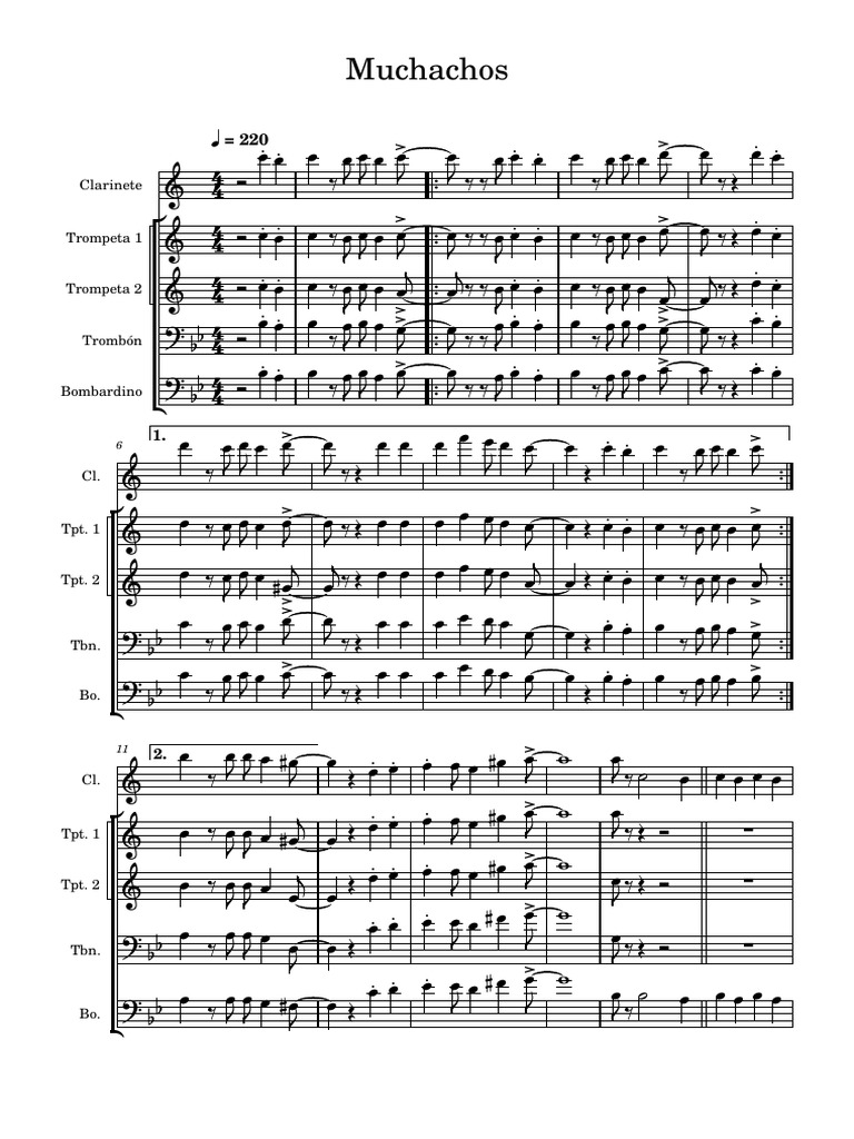 Muchachos - Charanga-Partitura - y - Partes | PDF