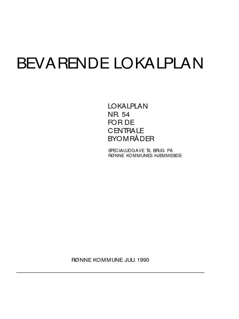 Rønne Town Plans 1990 | PDF