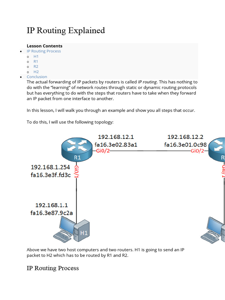 Understanding IP Routing Process | PDF | Computers