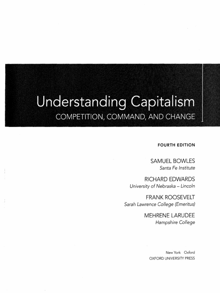 Understanding Capitalism Competition, Command, and Change: Santa Fe ...