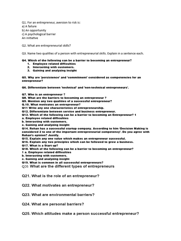 Essential Entrepreneurial Skills Guide | PDF | Entrepreneurship | Business