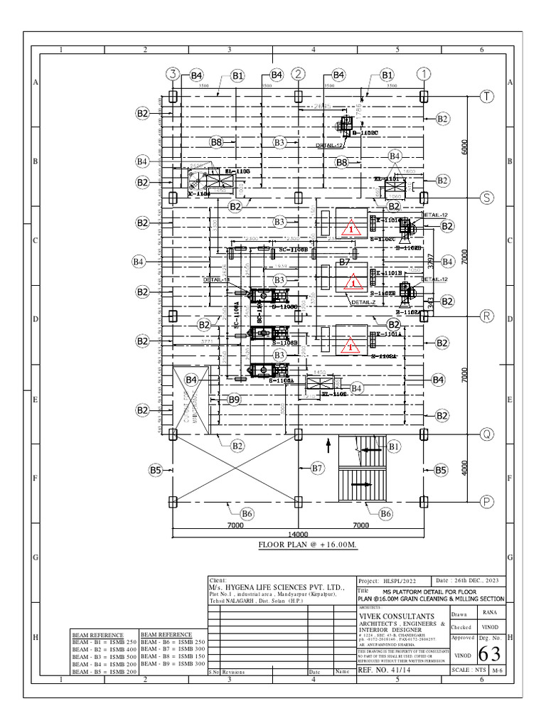 # 63 Ms Platform Detail For Grain Cleaning & Milling Section - LVL 16. ...