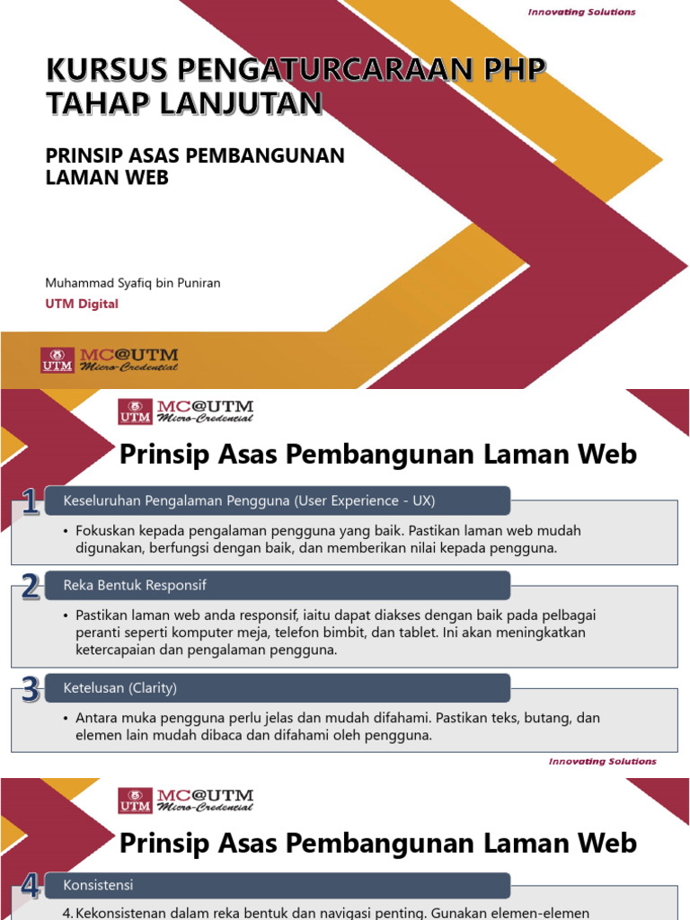 Kursus 1a - Notes PHP Asas Rekabentuk Laman Web | PDF | Komputer