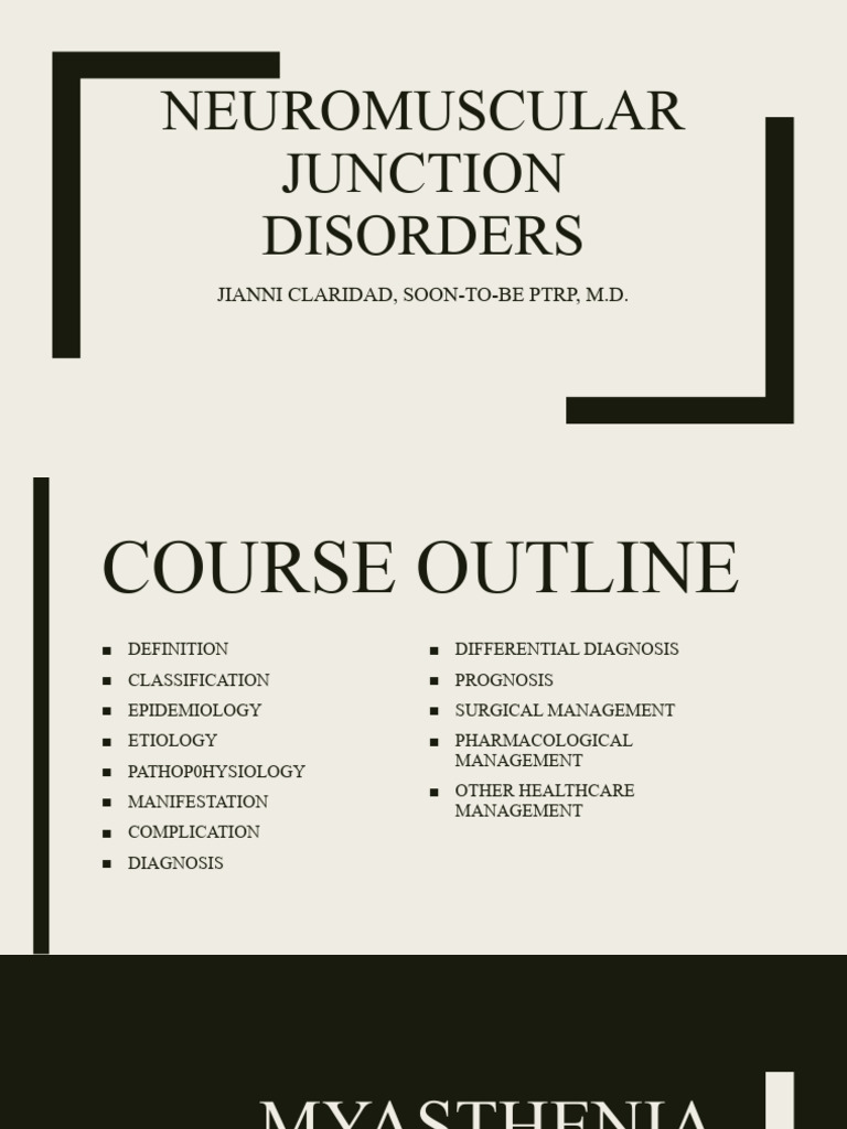 Classification of Neuromuscular Disorders | PDF