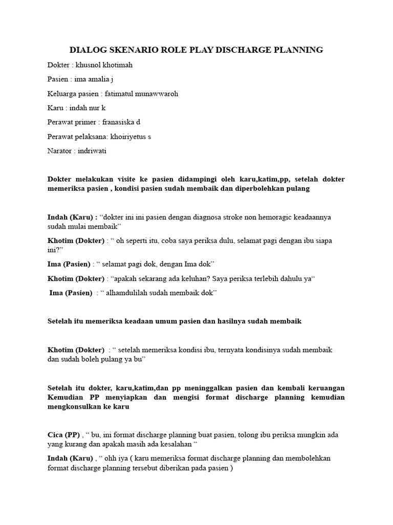 Discharge Planning Pasien Stroke | PDF | Pengembangan Diri | Kesehatan ...