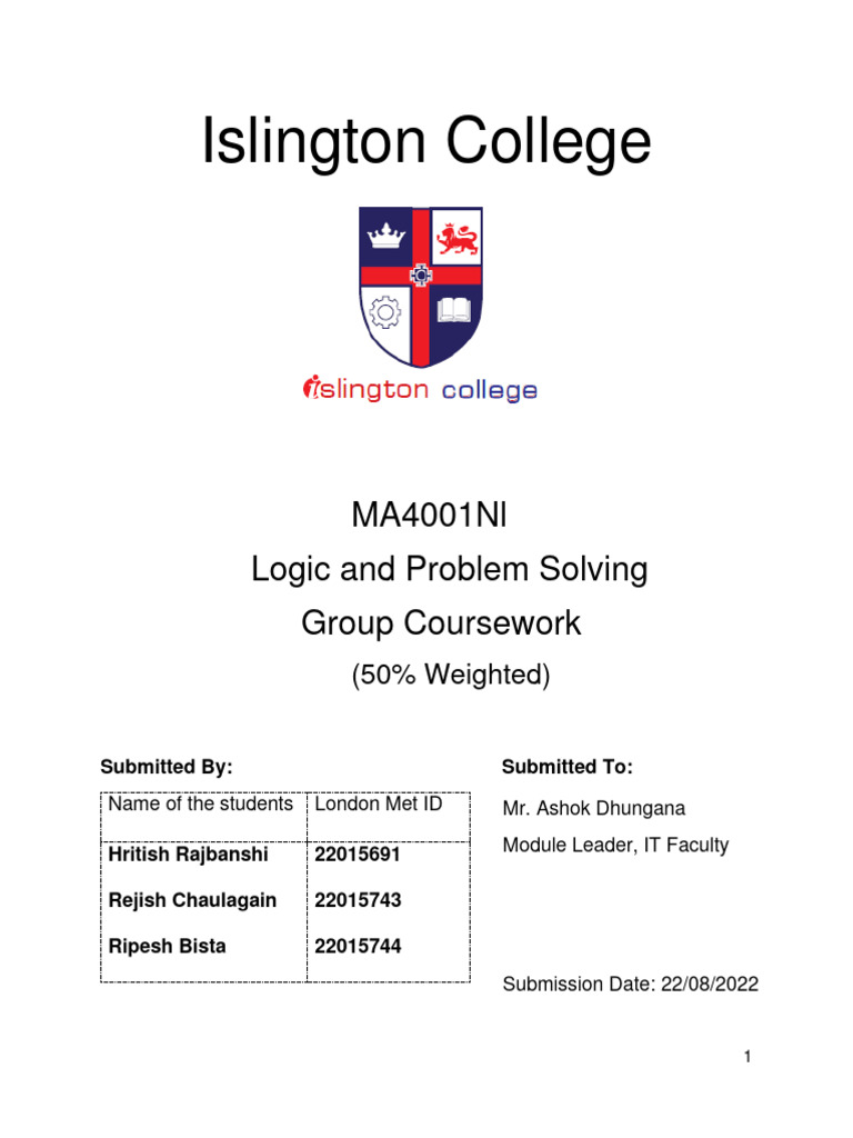Logic CW Final | PDF