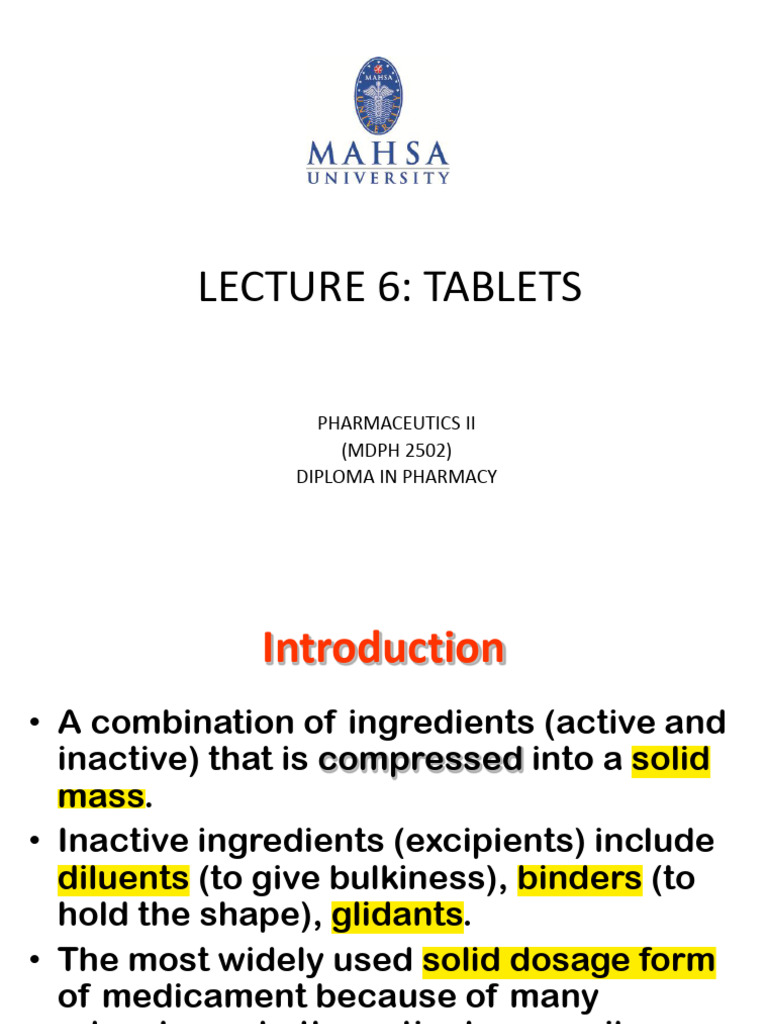 Unit 6 Tablets | PDF