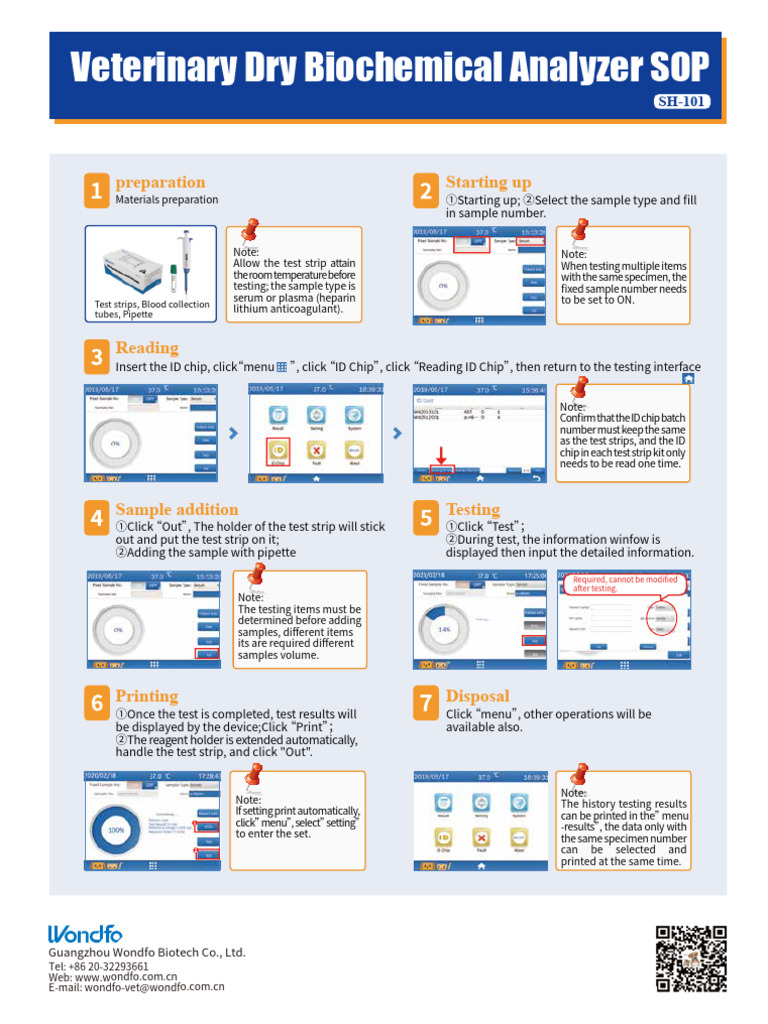 Veterinary Dry Biochemistry Analyzer SOP | PDF