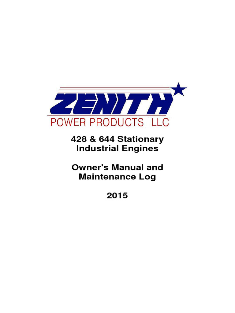 Zenith 428 644 Engine OPM | PDF